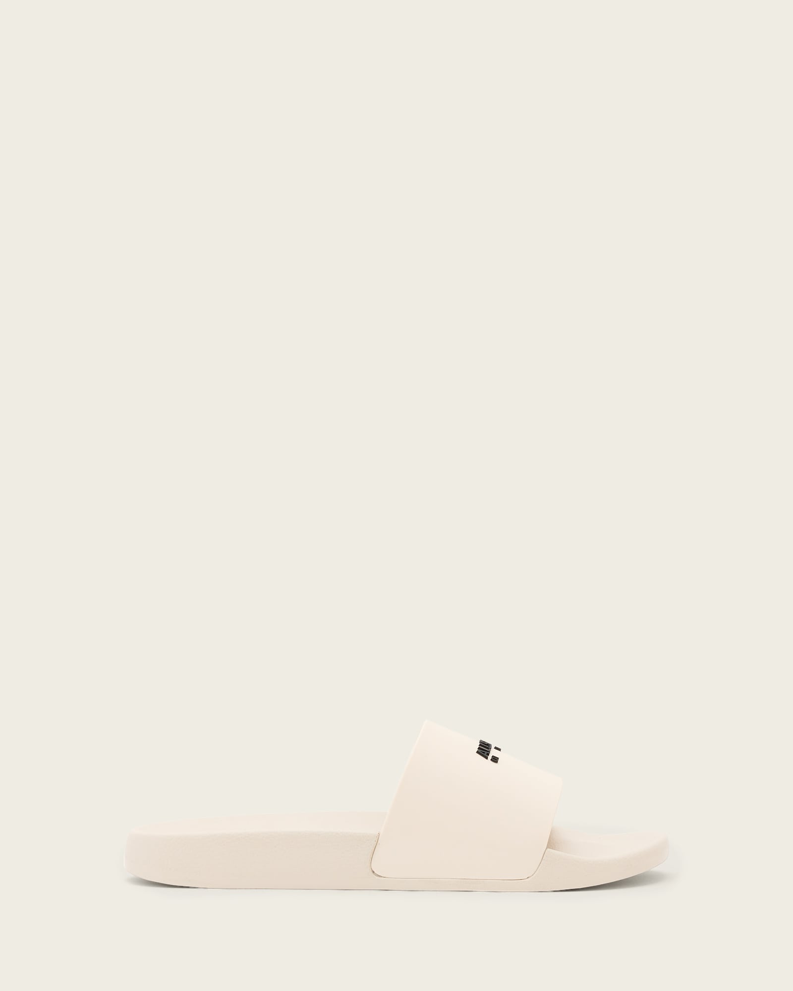 Date Slip On AllSaints Branded Sliders Chalk White | ALLSAINTS