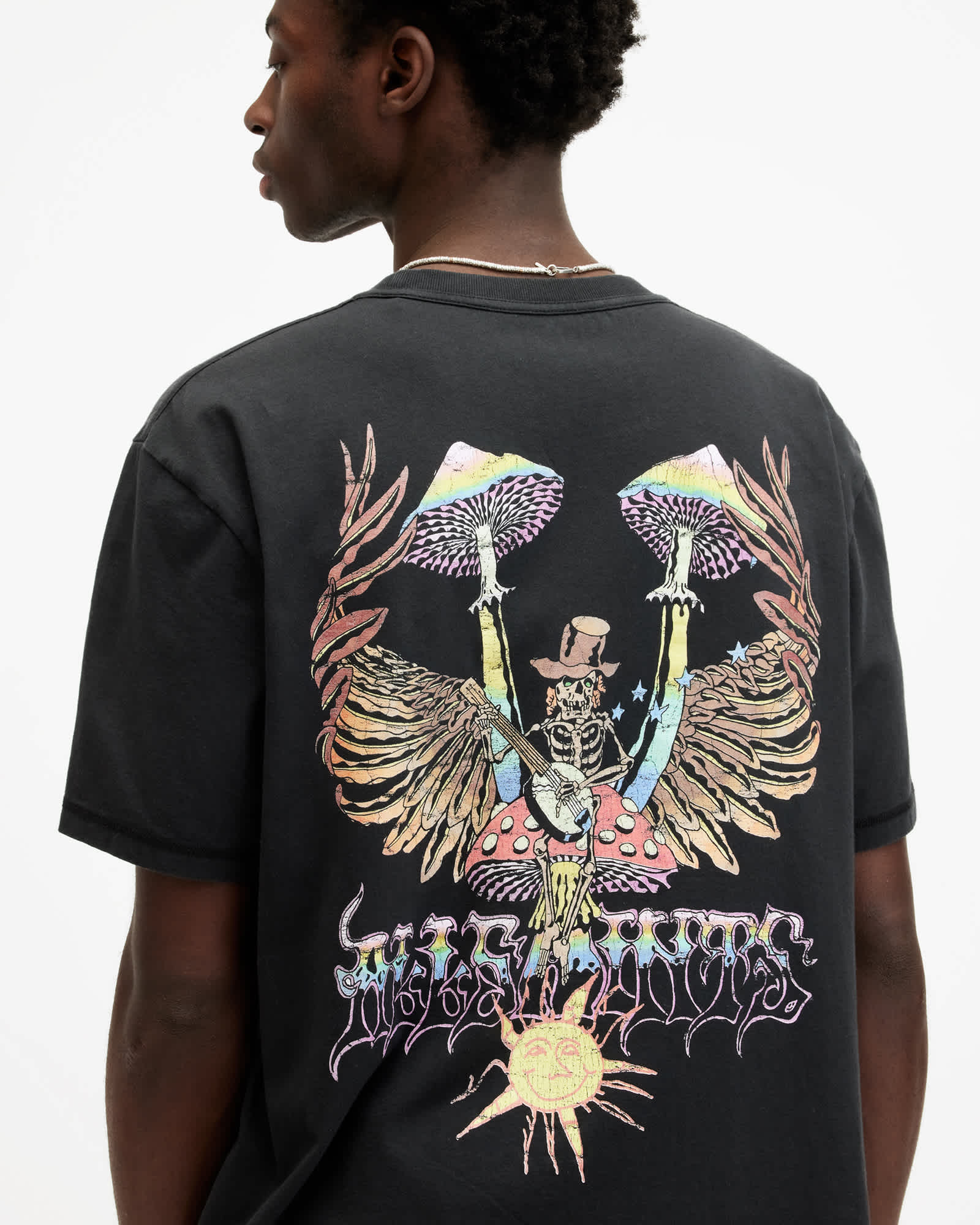 Strummer Graphic Print Relaxed Fit T-Shirt Washed Black Strummer Graphic Print Relaxed Fit T-Shirt Washed Black