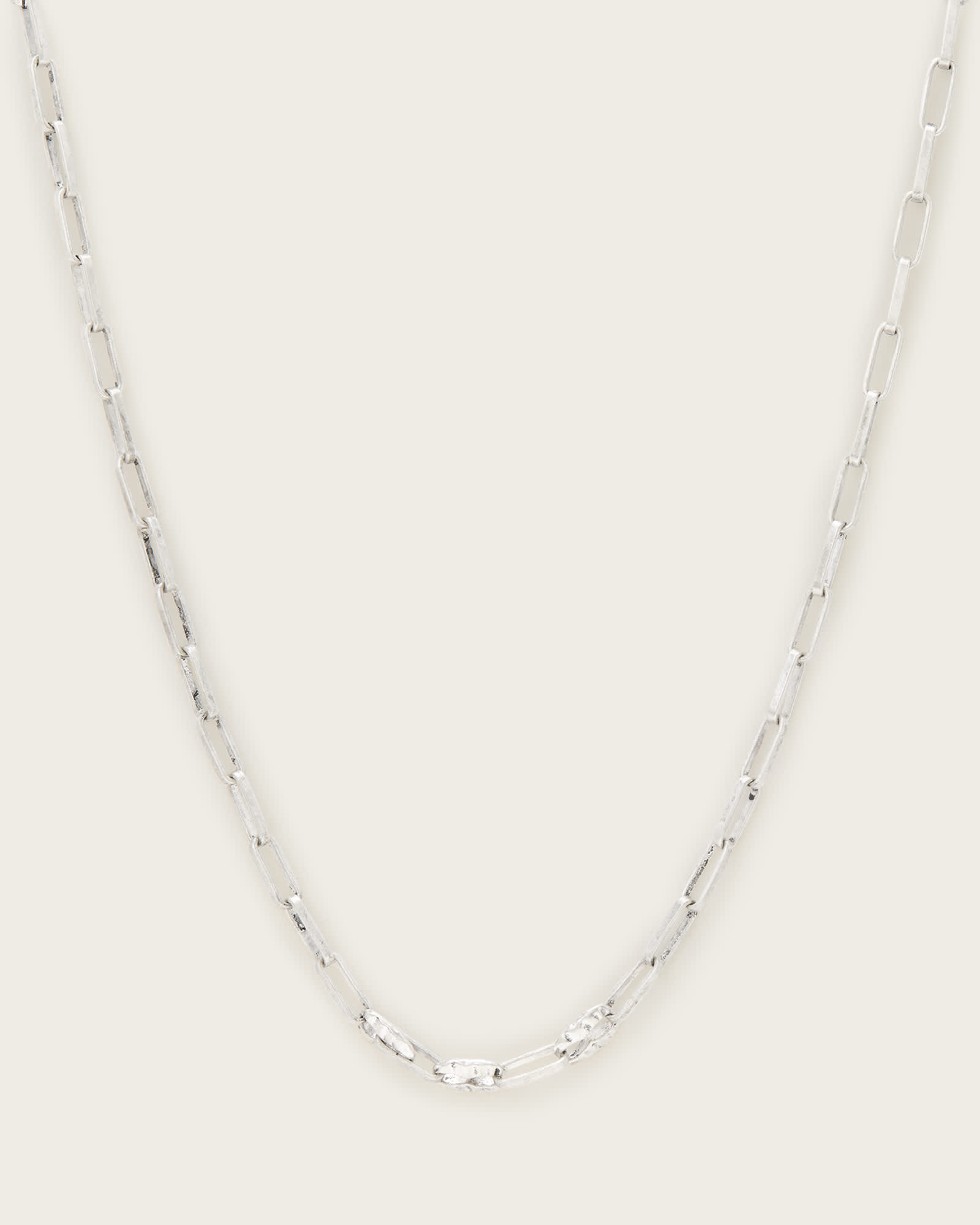 Lucas Sterling Silver Chain Necklace WARM SILVER | ALLSAINTS