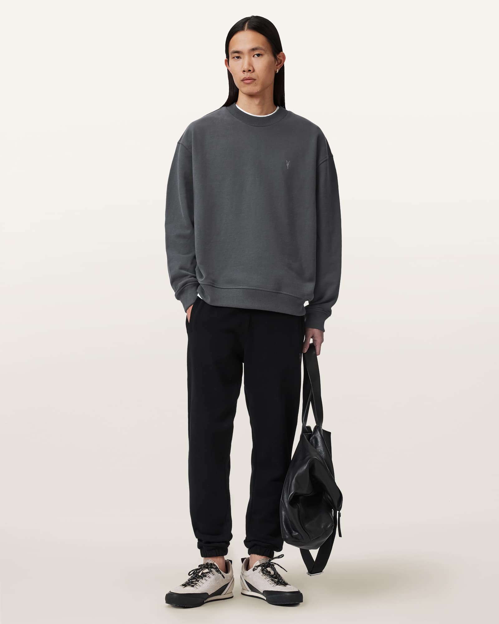 Asher Ramskull Boxy Sweatshirt PARMA BLUE | ALLSAINTS