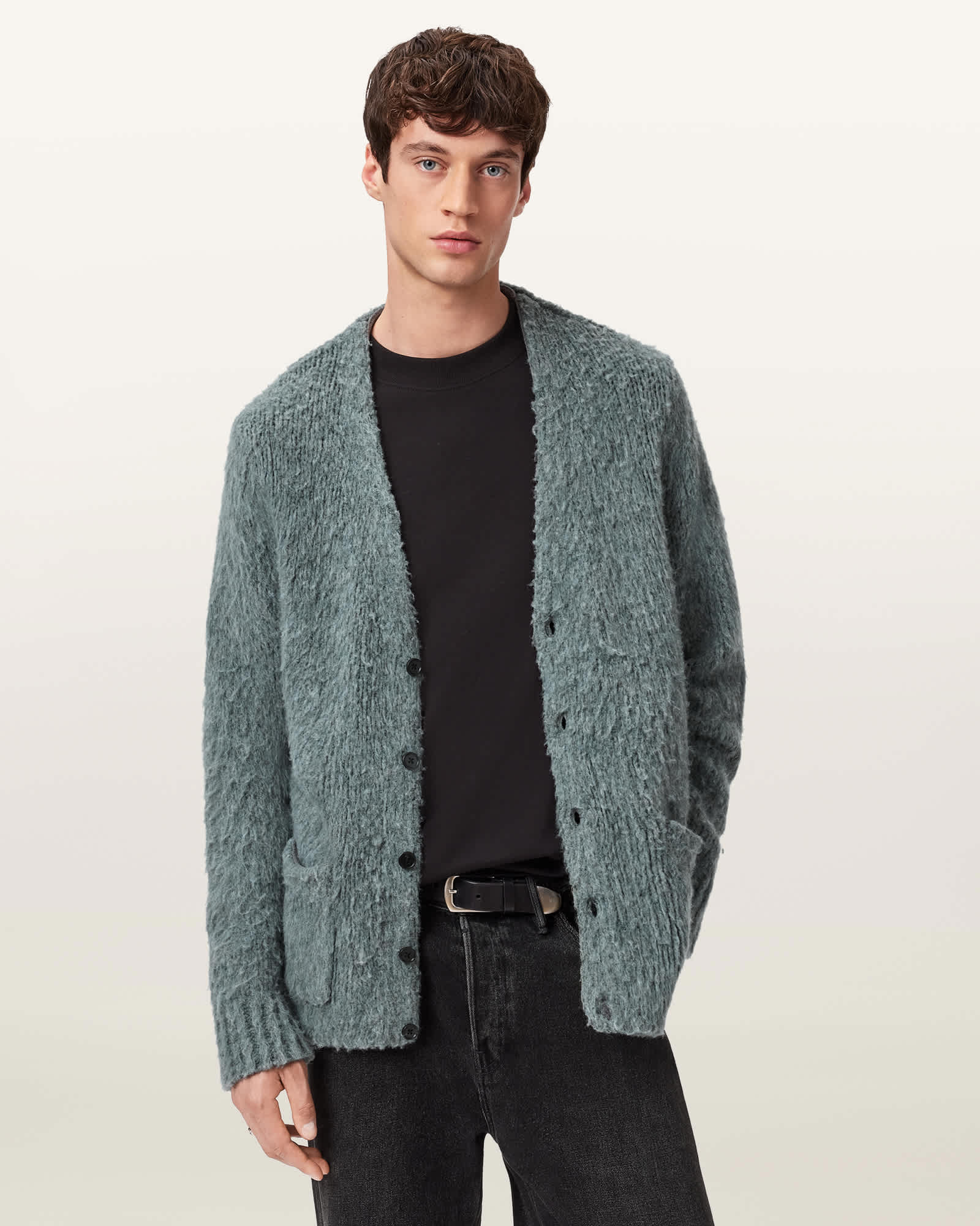 Tobie Merino Cardigan NORDIC GREEN | ALLSAINTS