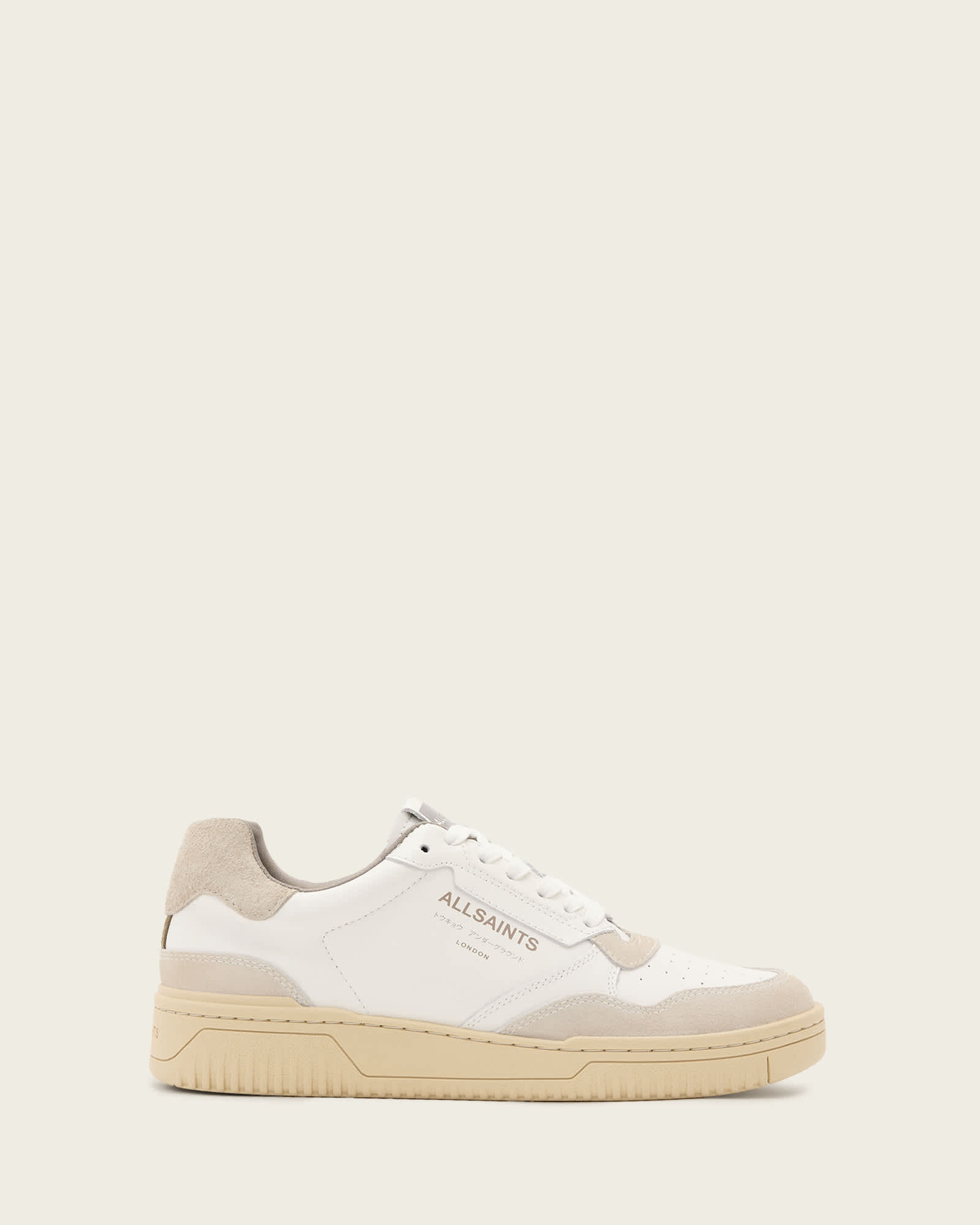 Regan Low Top Trainers WHITE/STONE GREY | ALLSAINTS
