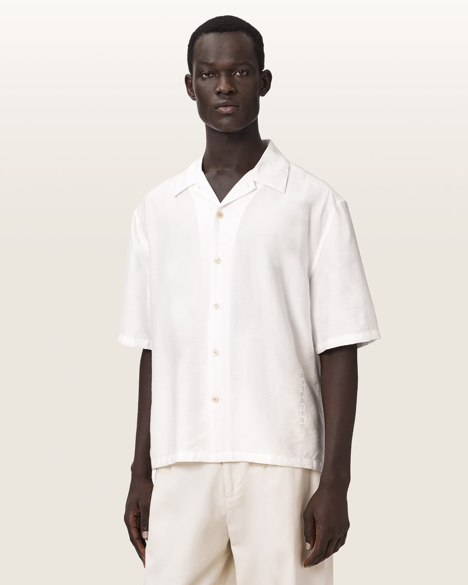Purley Oversized Short Sleeve Shirt TERN WHITE | ALLSAINTS