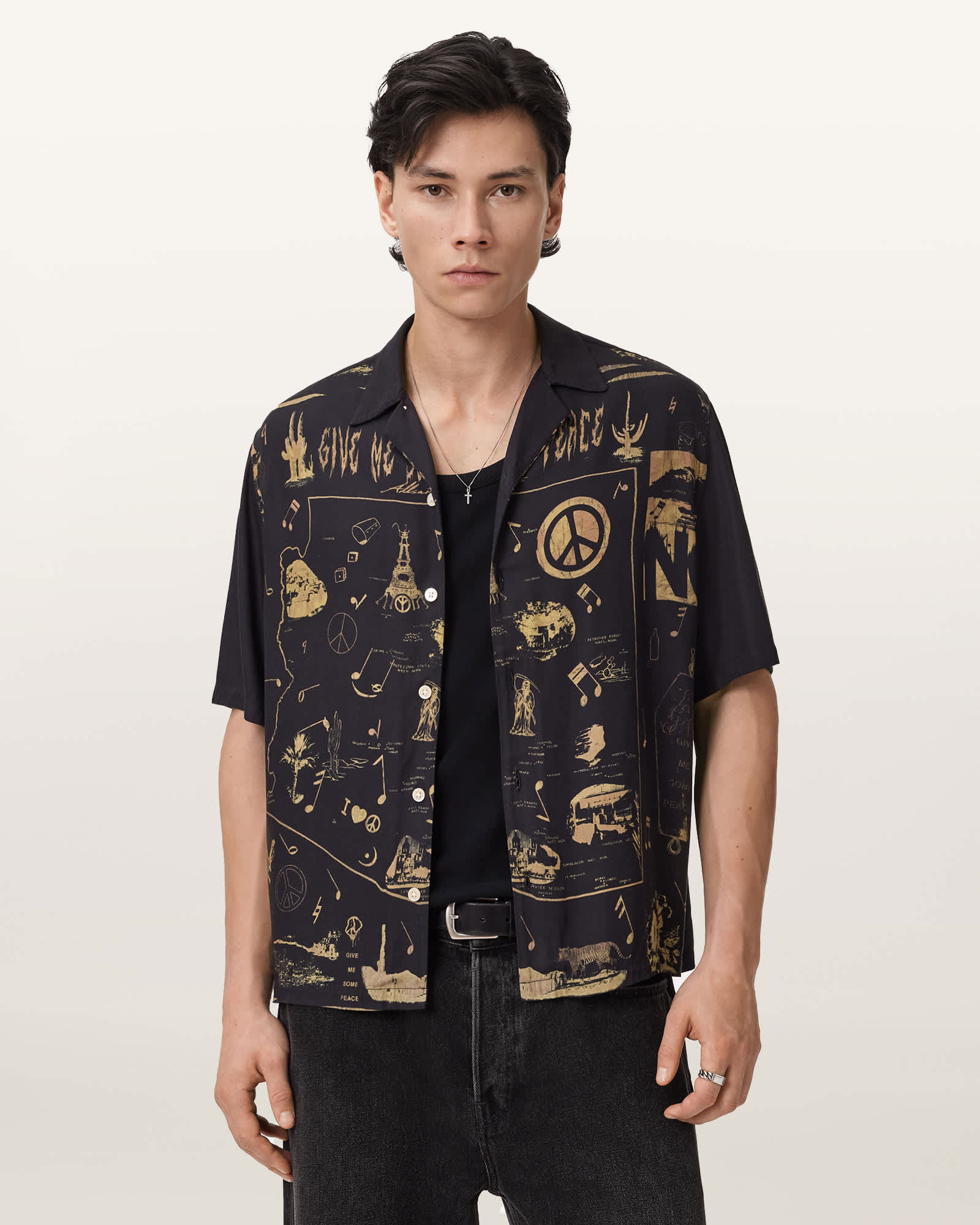 Pacify Short Sleeve Shirt RATTAN BROWN | ALLSAINTS