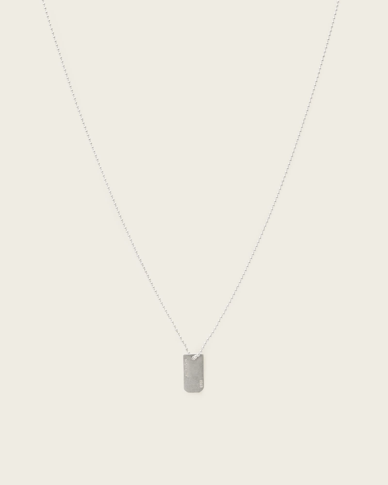 Jake Dog Tag Necklace WARM SILVER | ALLSAINTS US