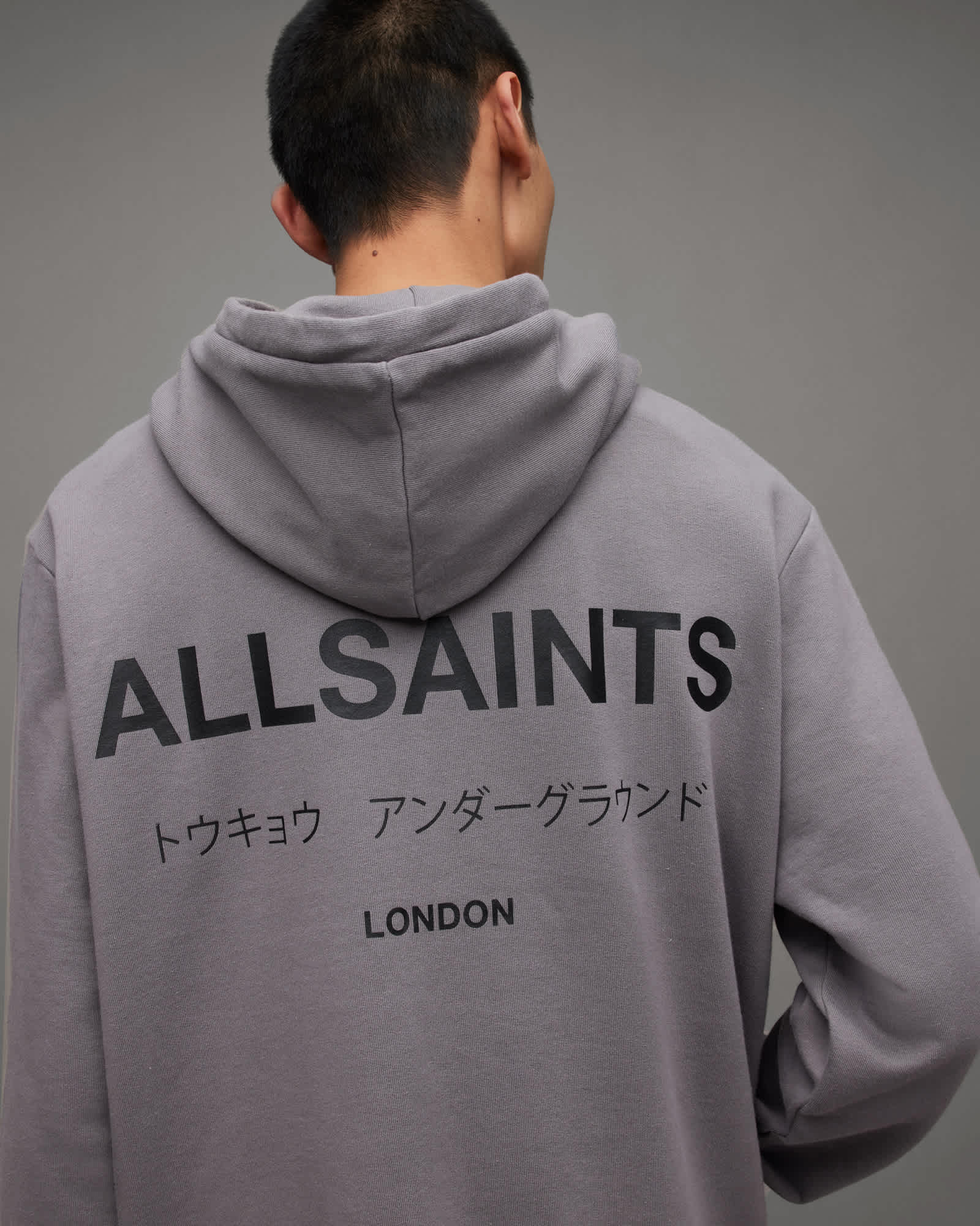 Underground Oversized Pullover Hoodie TEMPEST GREY | ALLSAINTS