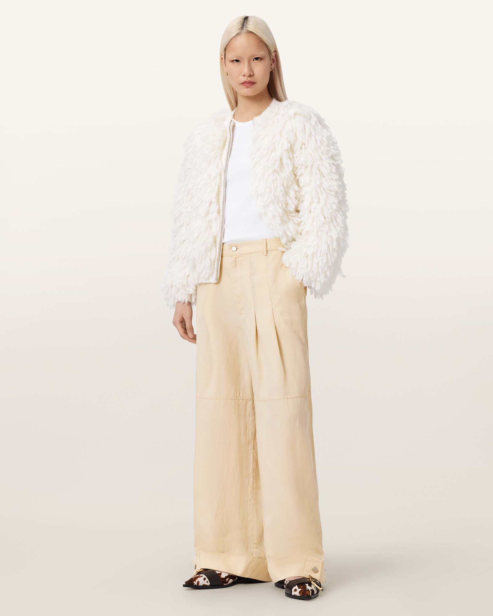 Sherell Barrel Leg Pants ECRU WHITE | ALLSAINTS US