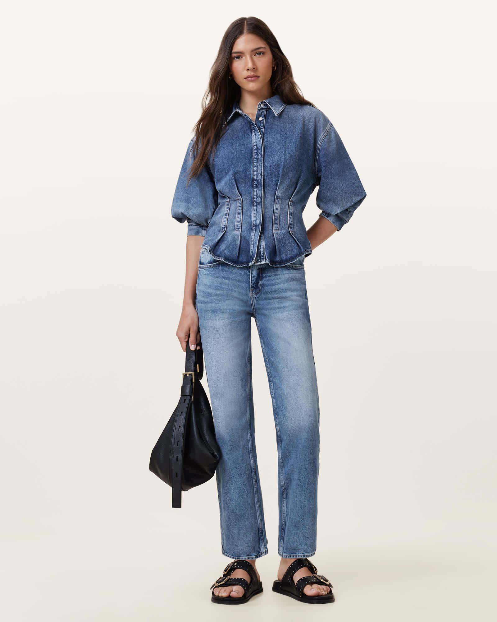 Ida Straight Leg Jeans Mid Indigo | ALLSAINTS US