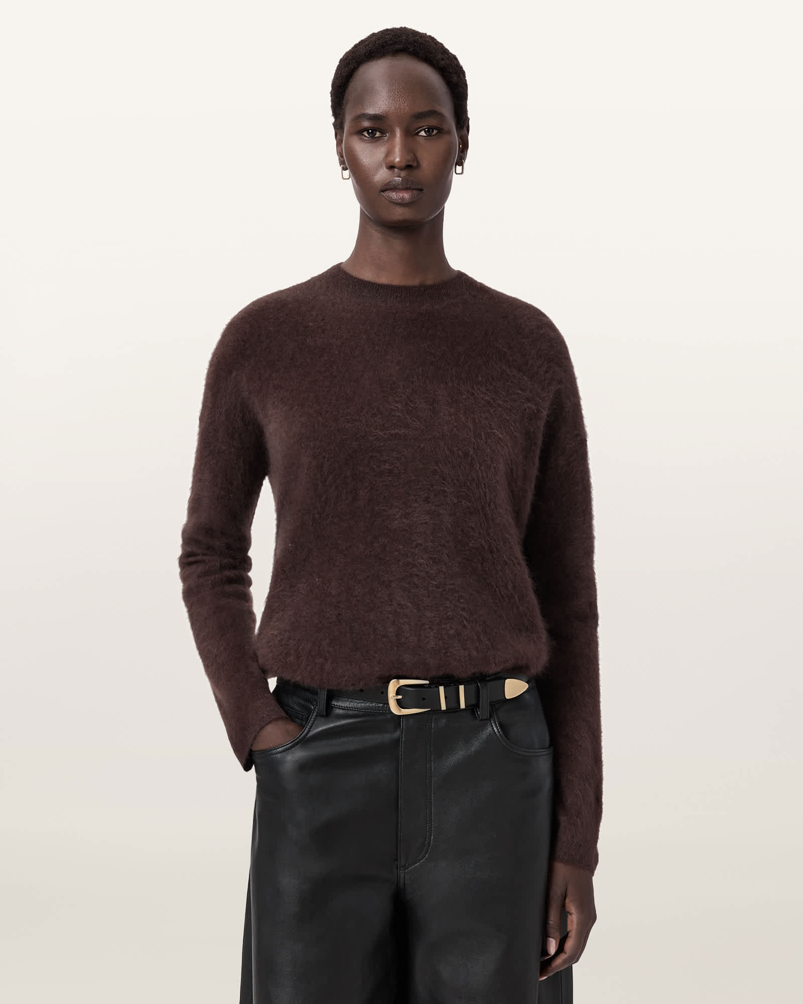 Rebel Cashmere Jumper OXBLOOD RED | ALLSAINTS