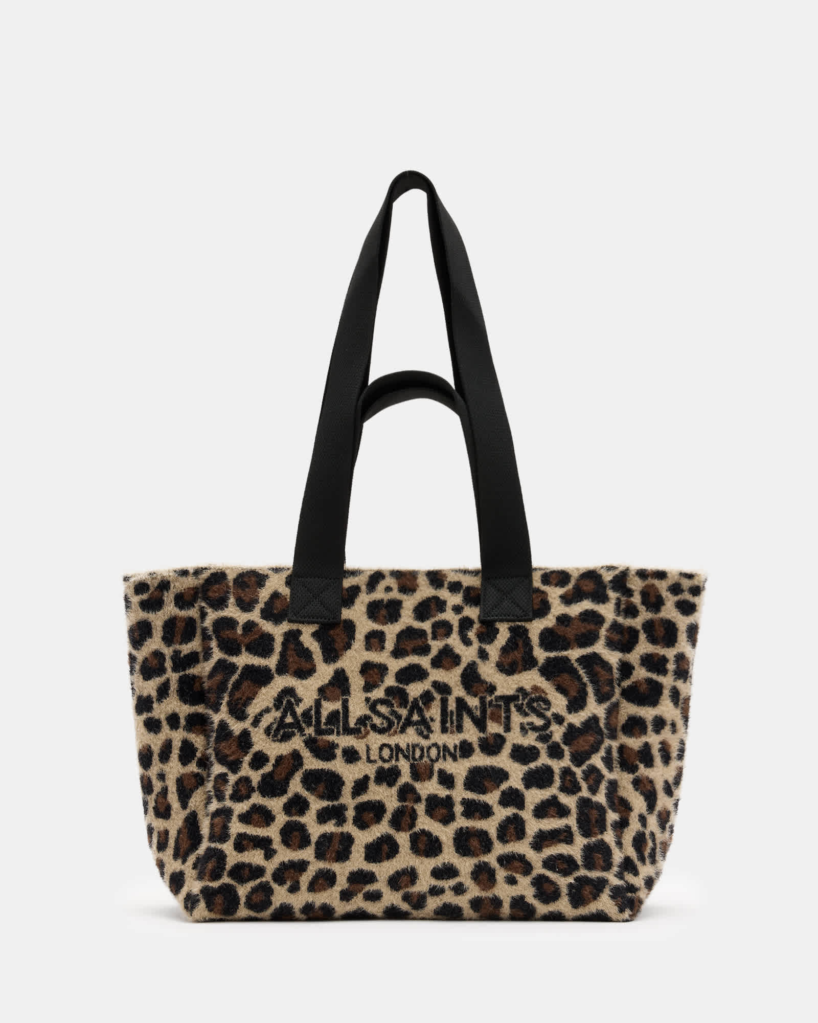 Izzy Leopard Print Logo Tote Bag LEPPO BROWN/BLACK | ALLSAINTS US