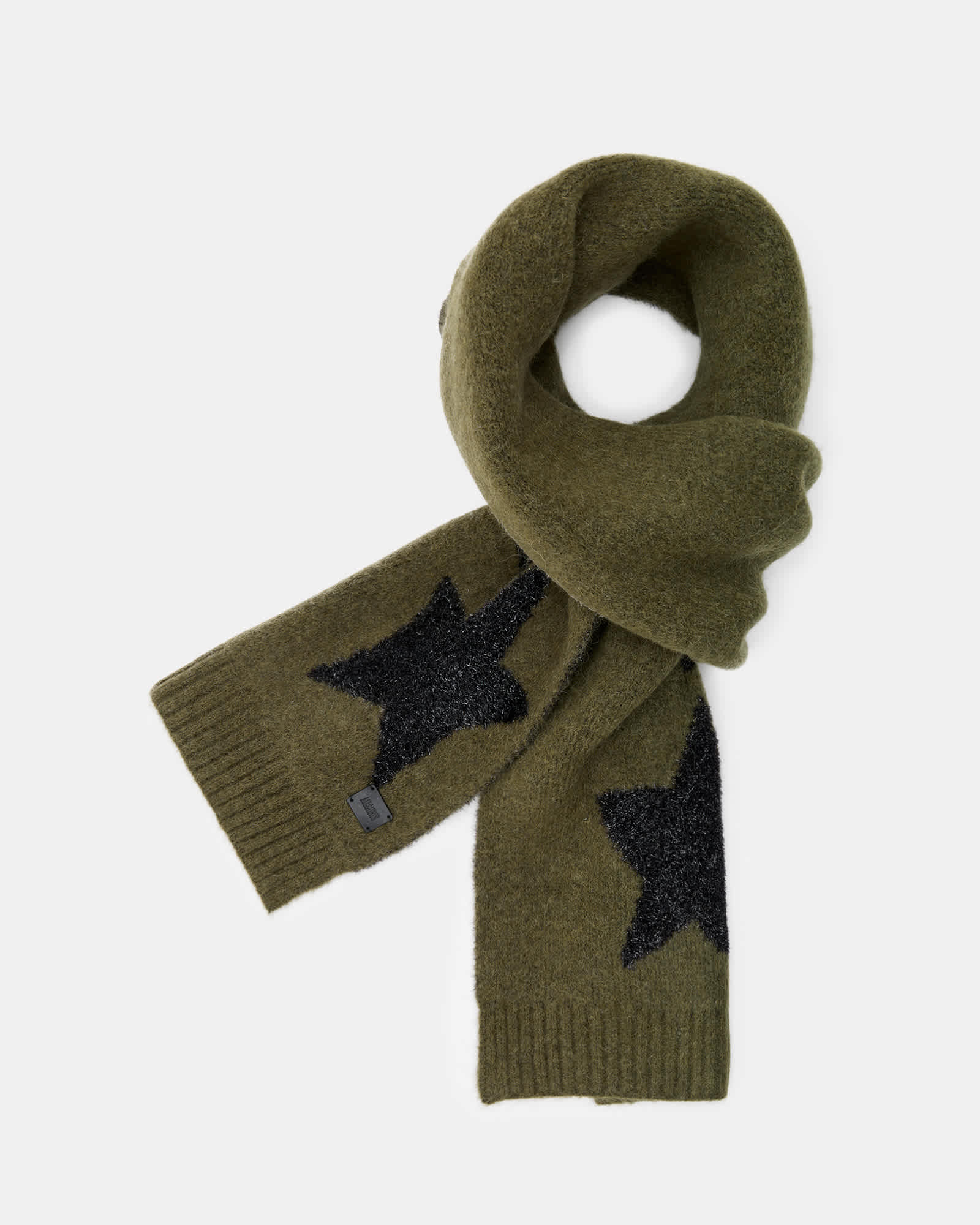 Star Tinsel Metallic Scarf NEO GREEN | ALLSAINTS