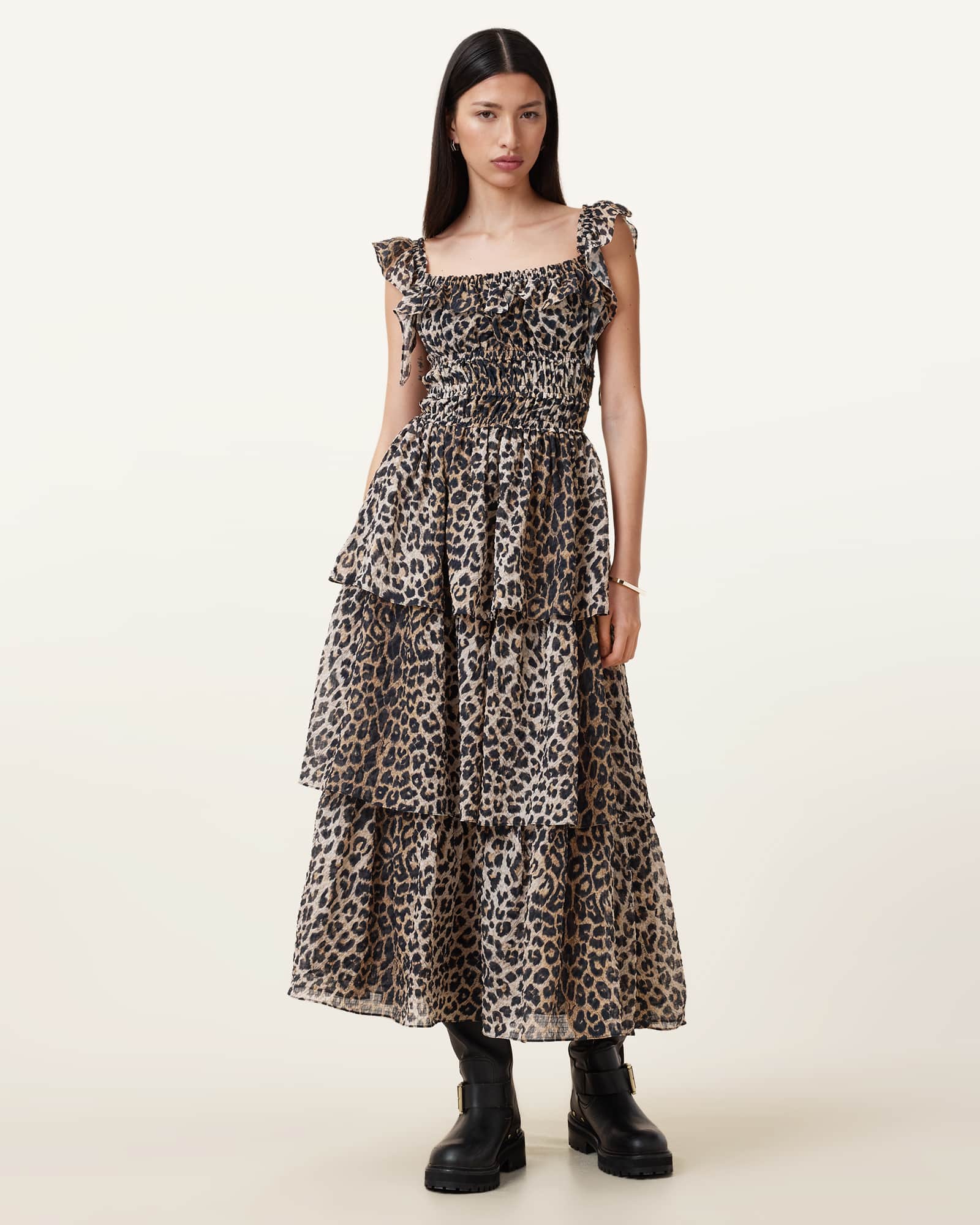 Solanda Maxi Dress LEPPO YELLOW | ALLSAINTS