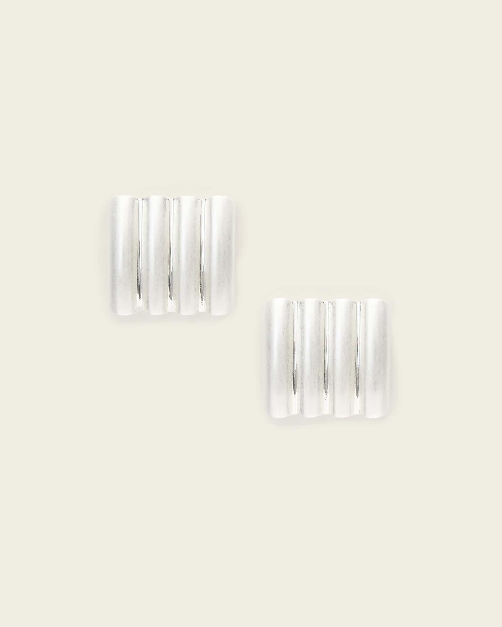 Janna Flat Earrings WARM SILVER | ALLSAINTS