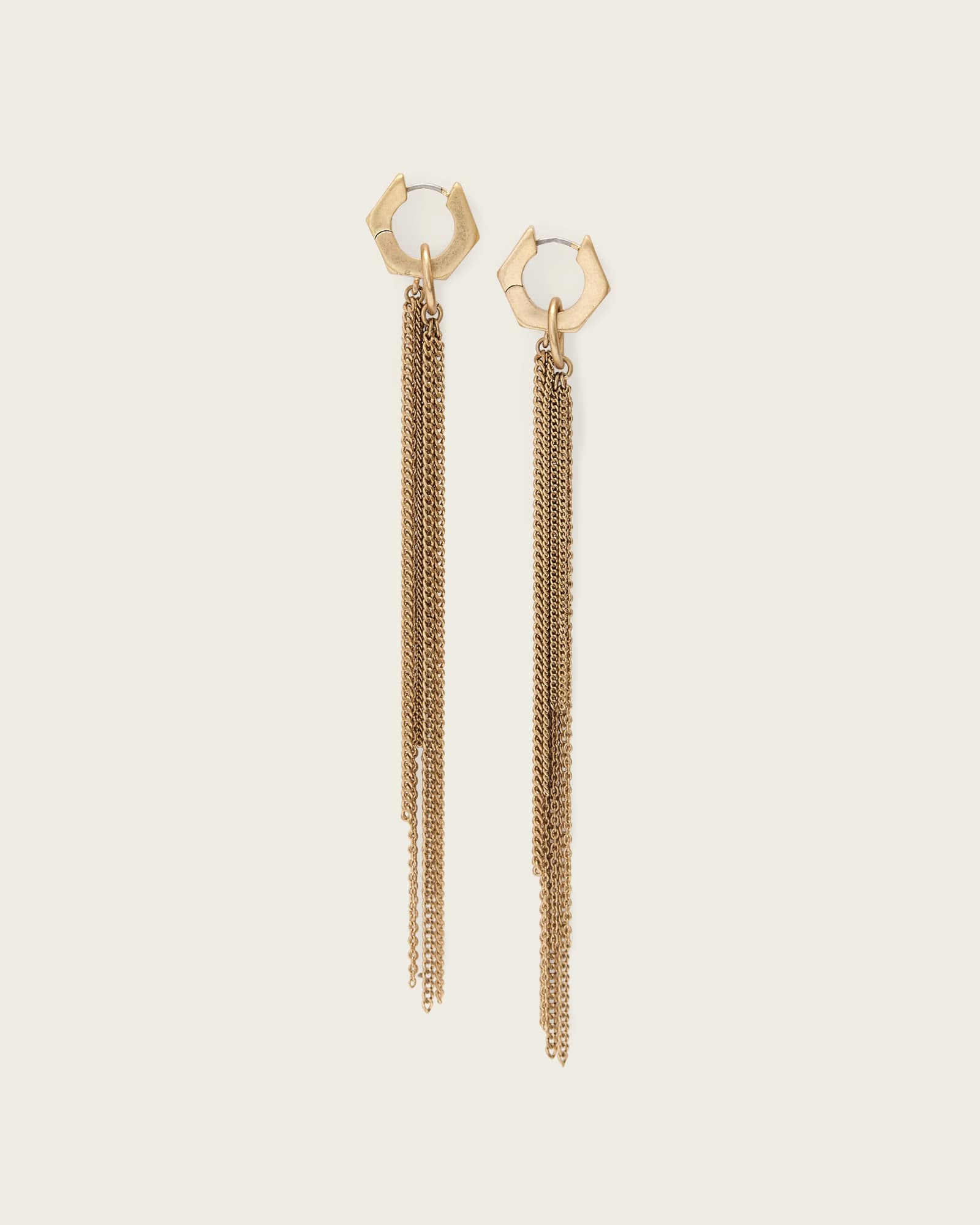 Rae Chain Earrings Antique Gold | ALLSAINTS