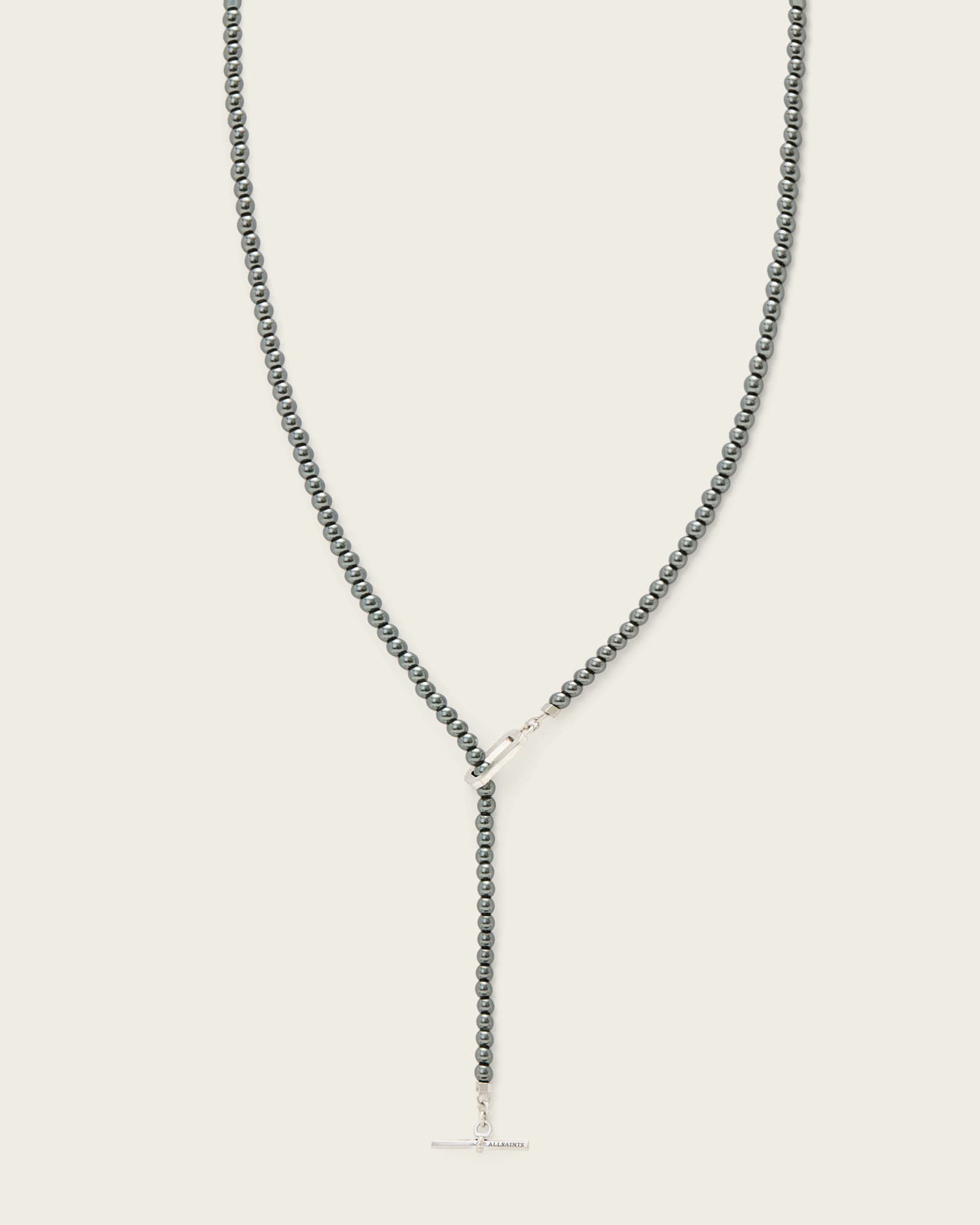 Ellie Y Shape Necklace WARM SILVER | ALLSAINTS