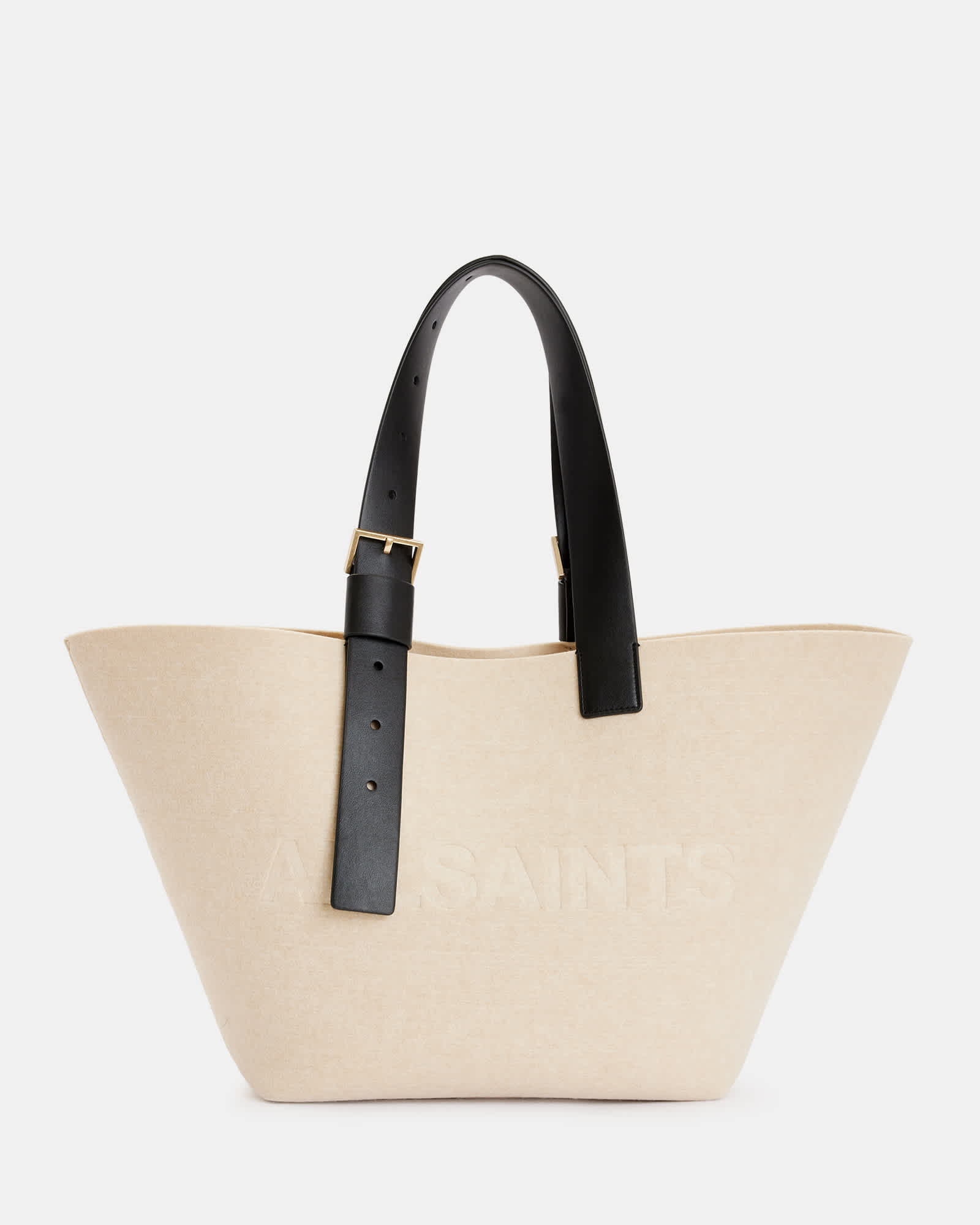 Anik Spacious Felt Logo Tote Bag ECRU WHITE | ALLSAINTS US Anik Spacious Felt Logo Tote Bag ECRU WHITE | ALLSAINTS US