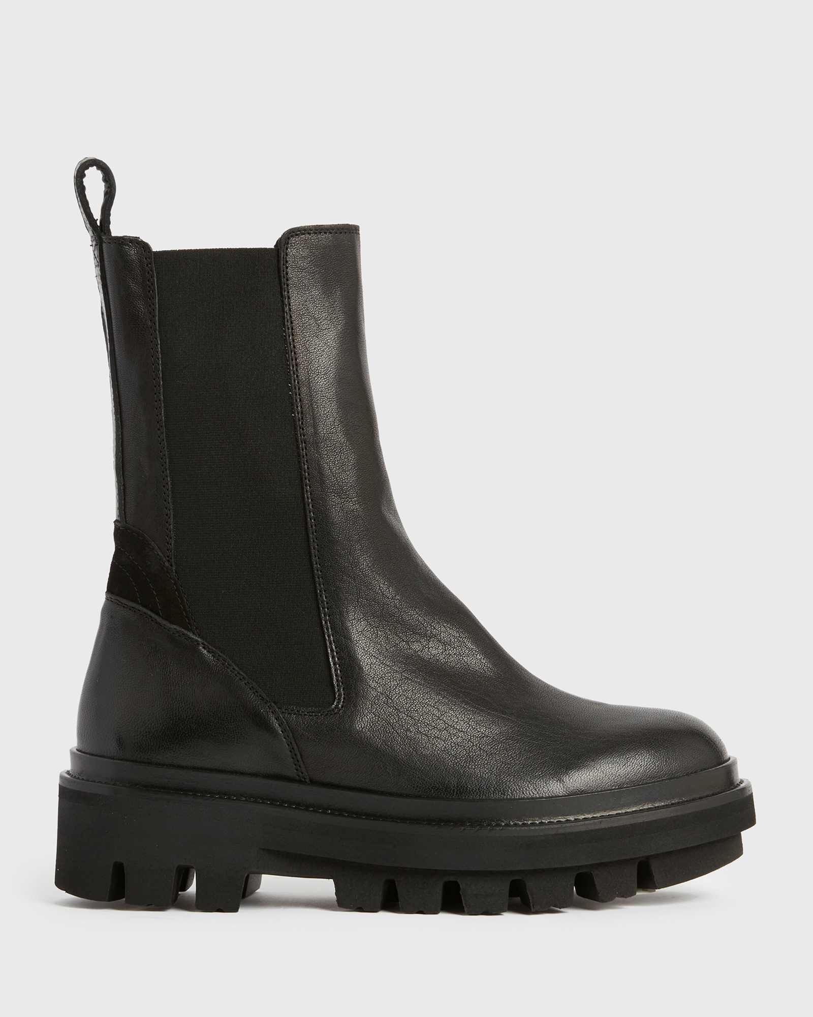Billie Leather Boots Black | ALLSAINTS