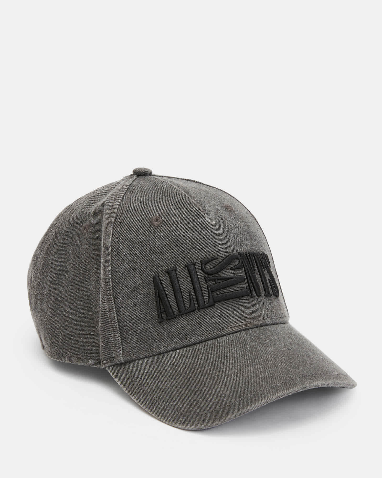 Oppose Embroidered Baseball Cap Washed Black | ALLSAINTS Canada