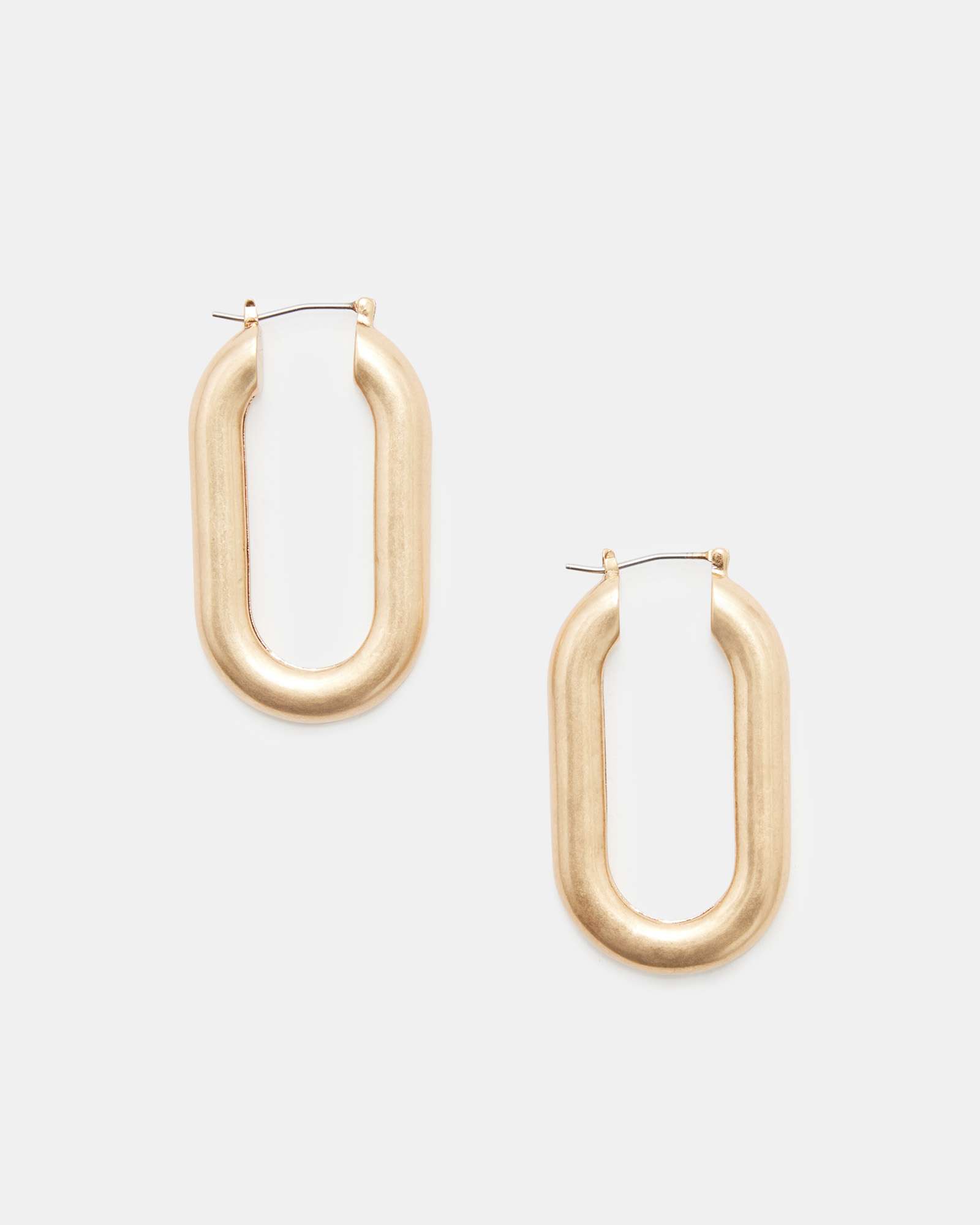 Venus Oval Hoop Earrings WARM BRASS | ALLSAINTS