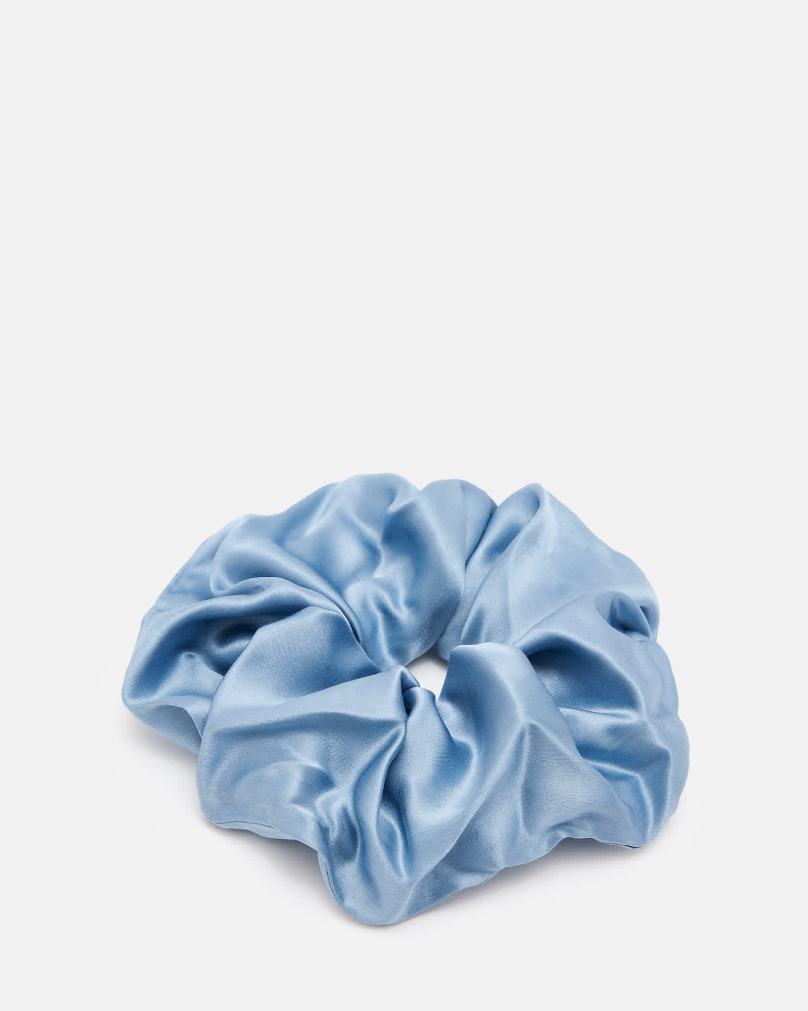 Oversized Silk Blend Scrunchie BLUE SLATE | ALLSAINTS