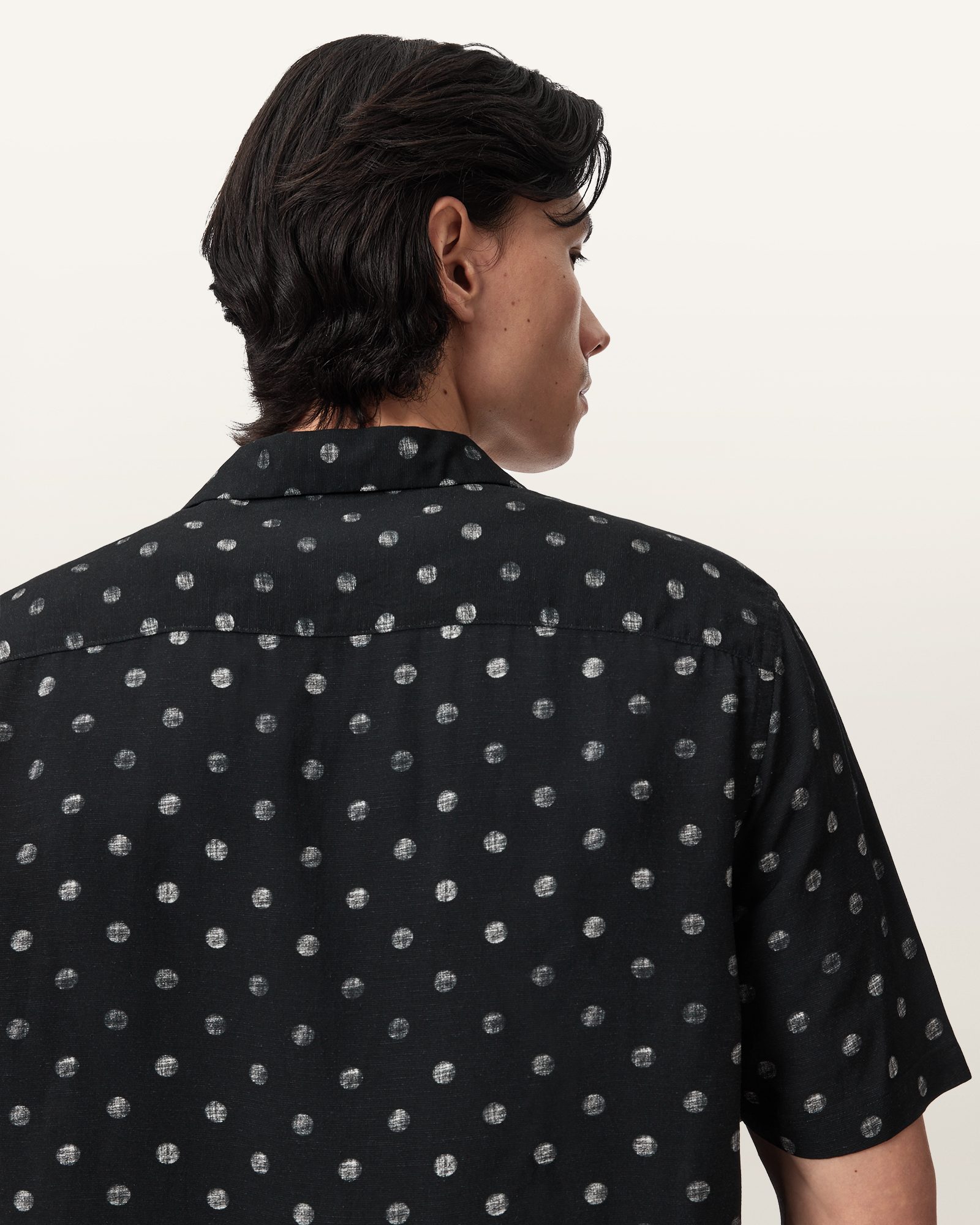 Upton Short Sleeve Boxy Shirt Jet Black | ALLSAINTS